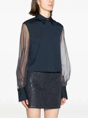 Brunello Cucinelli Sheer-sleeves Shirt