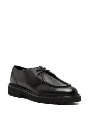 DOUCAL'S Leather Derby Shoes - Black