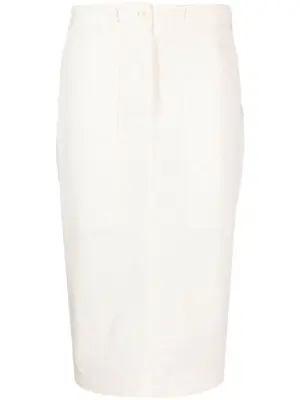 NUDE High-waisted Midi Skirt