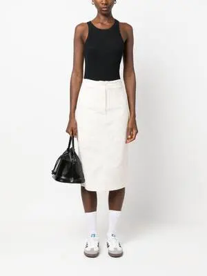 NUDE High-waisted Midi Skirt
