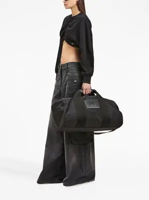 Palm Angels Logo-patch Holdall Bag - Black