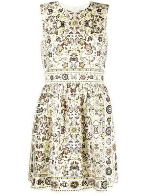 Tory Burch Pisces Dream-print Silk Dress