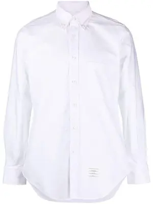 Thom Browne Oxford Grosgrain Placket Shirt - White