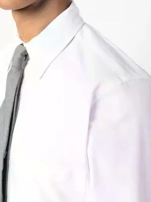 Thom Browne Oxford Grosgrain Placket Shirt - White