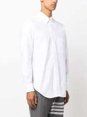Thom Browne Oxford Grosgrain Placket Shirt - White