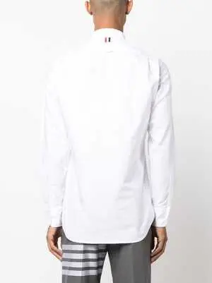 Thom Browne Oxford Grosgrain Placket Shirt - White