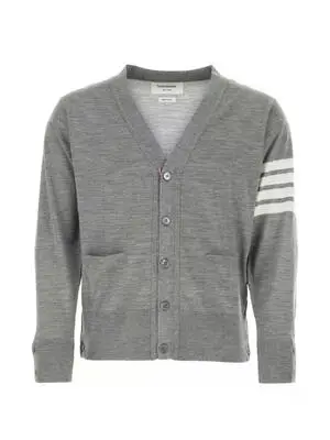 Thom Browne V-neck Cardigan - Grey
