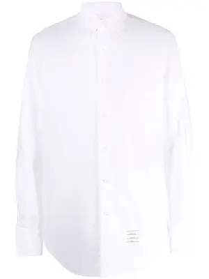 Thom Browne Logo-patch Cotton Shirt 100 White