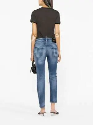 Dsquared2 Tapered Jeans With Logo Patch