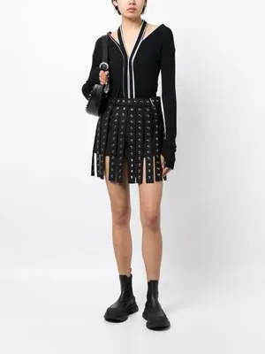 Monse Eyelet-detailed Asymmetric Skirt