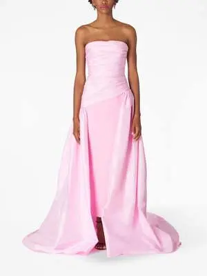 Carolina Herrera Ruched Strapless Gown