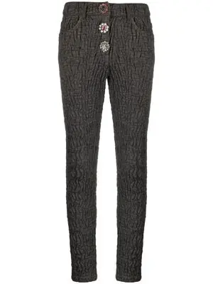 Moschino Textured Cropped Trousers