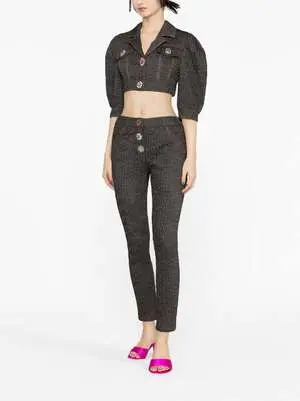 Moschino Textured Cropped Trousers