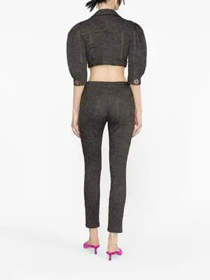 Moschino Textured Cropped Trousers