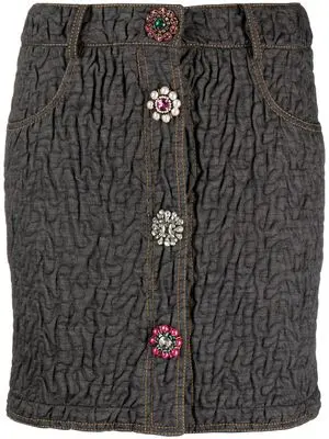 Moschino Textured Fitted Skirt
