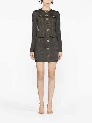 Moschino Textured Fitted Skirt
