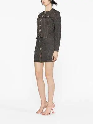 Moschino Textured Fitted Skirt