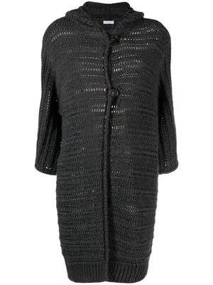 Brunello Cucinelli Hooded Midi Cardigen-coat