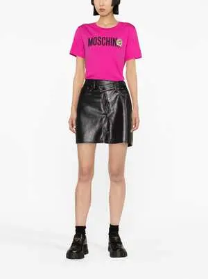 Moschino Brooch Detail Logo T-shirt