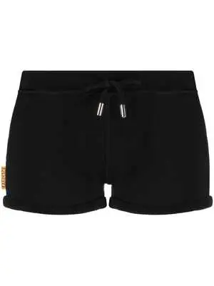 Dsquared2 Cotton Logo Print Shorts - Black