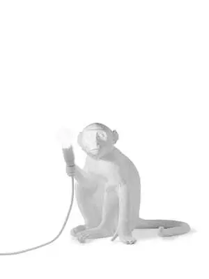 SELETTI Monkey Sitting Lamp - White