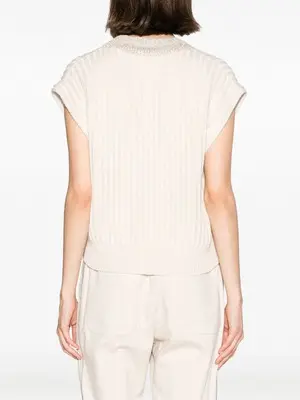 Brunello Cucinelli Sequin-embellished Knitted Top