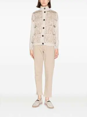 Brunello Cucinelli Fringes Sleeveless Cardigan