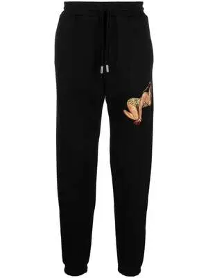 Roberto Cavalli Printed Cotton Track Pants