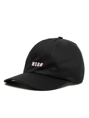 MSGM Logo-embroidered Cap - Black