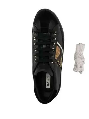 Bally Python-print Panelled Low-top Sneakers