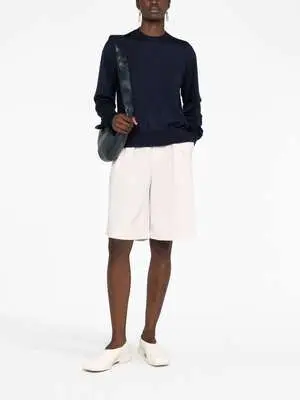 JIL SANDER Ribbed Crew Neck Jumper - Blue