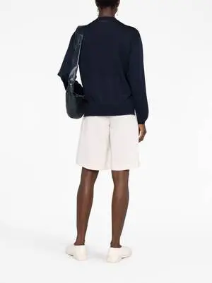 JIL SANDER Ribbed Crew Neck Jumper - Blue