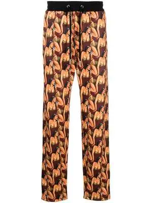 Roberto Cavalli Printed Track Pants - Red