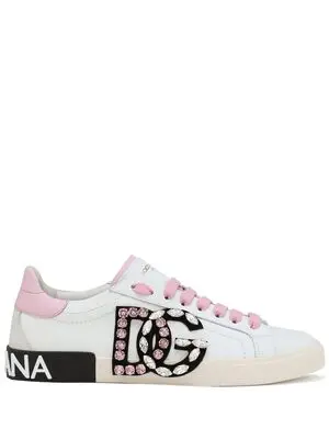 Women's Dolce & Gabbana Pink White Sneakers