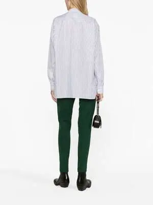 ERMANNO FIRENZE Floral-embroidered Striped Shirt