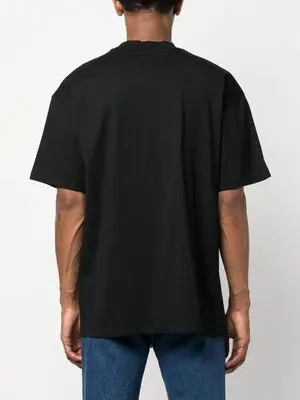 MSGM Logo-print Cotton T-shirt - Black