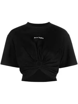 Palm Angels Ring-embellished Cropped T-shirt