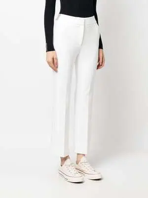 Peserico High-waist Straight-leg Trousers - White