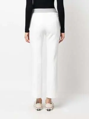 Peserico High-waist Straight-leg Trousers - White