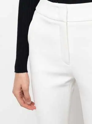 Peserico High-waist Straight-leg Trousers - White