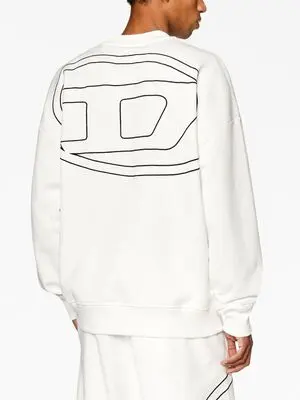 DIESEL® S-rob-megoval-d Cotton Sweatshirt - White