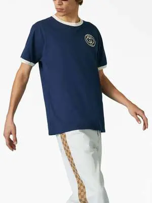 Gucci Interlocking G Logo-embroidered Cotton T-shirt