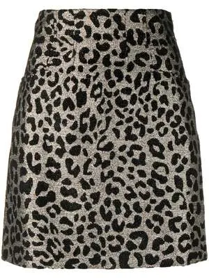 GENNY Leopard-print Mini Skirt