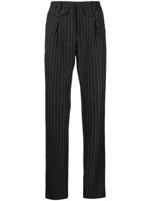 Moschino Striped Pleat-detail Tailored Trousers - Grey