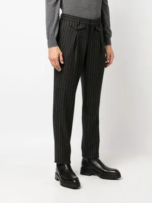 Moschino Striped Pleat-detail Tailored Trousers