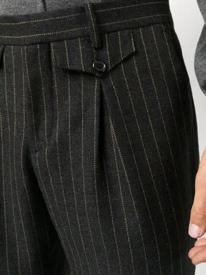Moschino Striped Pleat-detail Tailored Trousers