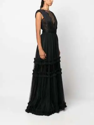 ANA RADU Sleeveless Ruched Maxi Dress