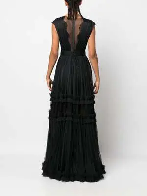 ANA RADU Sleeveless Ruched Maxi Dress