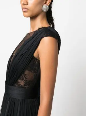 ANA RADU Sleeveless Ruched Maxi Dress