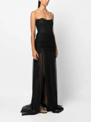 ANA RADU Corset-style Maxi Dress - Black